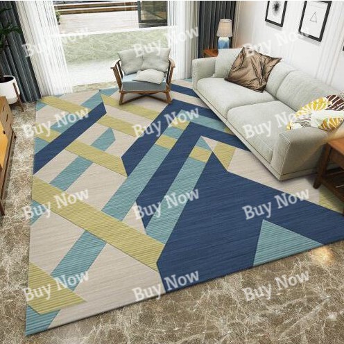 150 x 180 3D Geometric Carpet Comfortable Lounge Area Rectangular ...