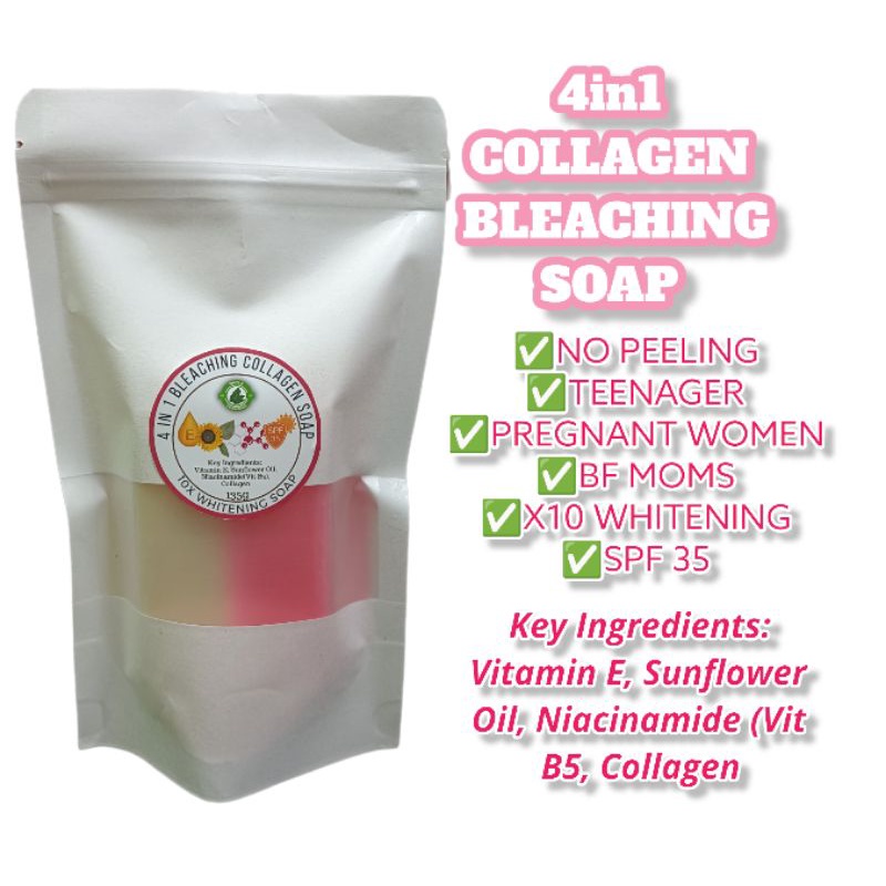 4 in 1 Collagen Bleaching Soap Highly Moisturizing Soap Made from ...