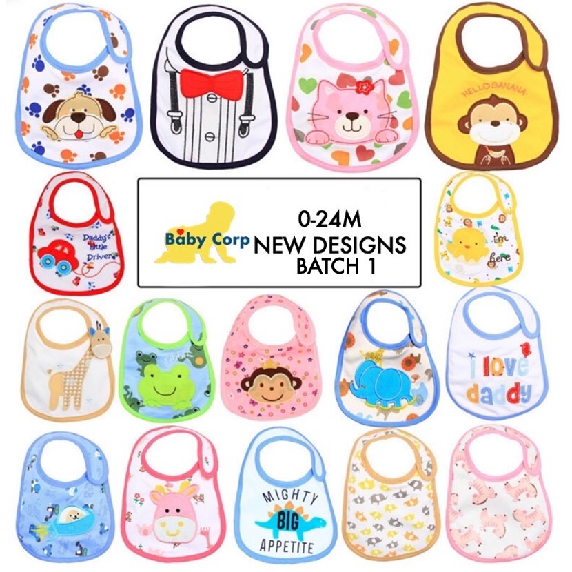 NEW DESIGNS Baby Corp Bib Bibs Drool Pad Bestseller Cartoon Newborn ...