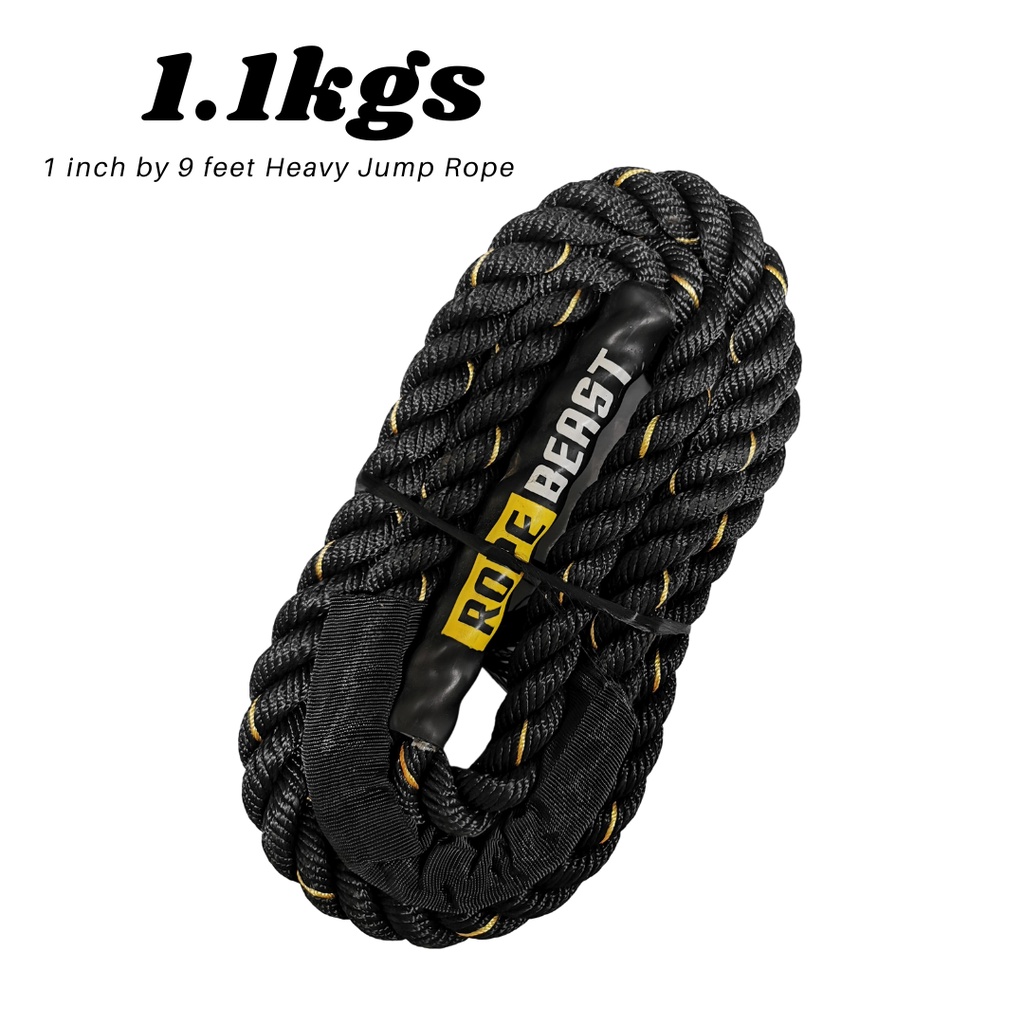 ROPEBEAST Heavy Jump Rope Weighted 1.1kgs Heavy Jumping Rope for ...