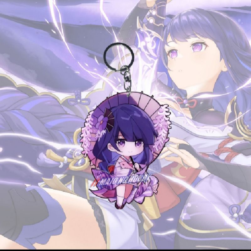 GANTUNGAN Raiden Shogun character Key Chain - genshin impact Key Chain ...