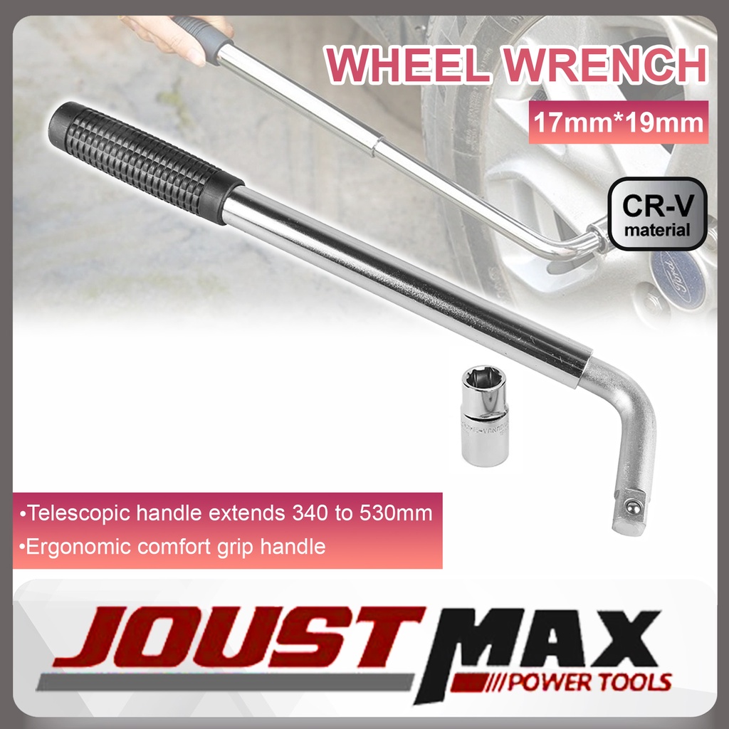 Heavy Duty L Shape Tyre Opener Wheel Socket Wrench Extendable ...