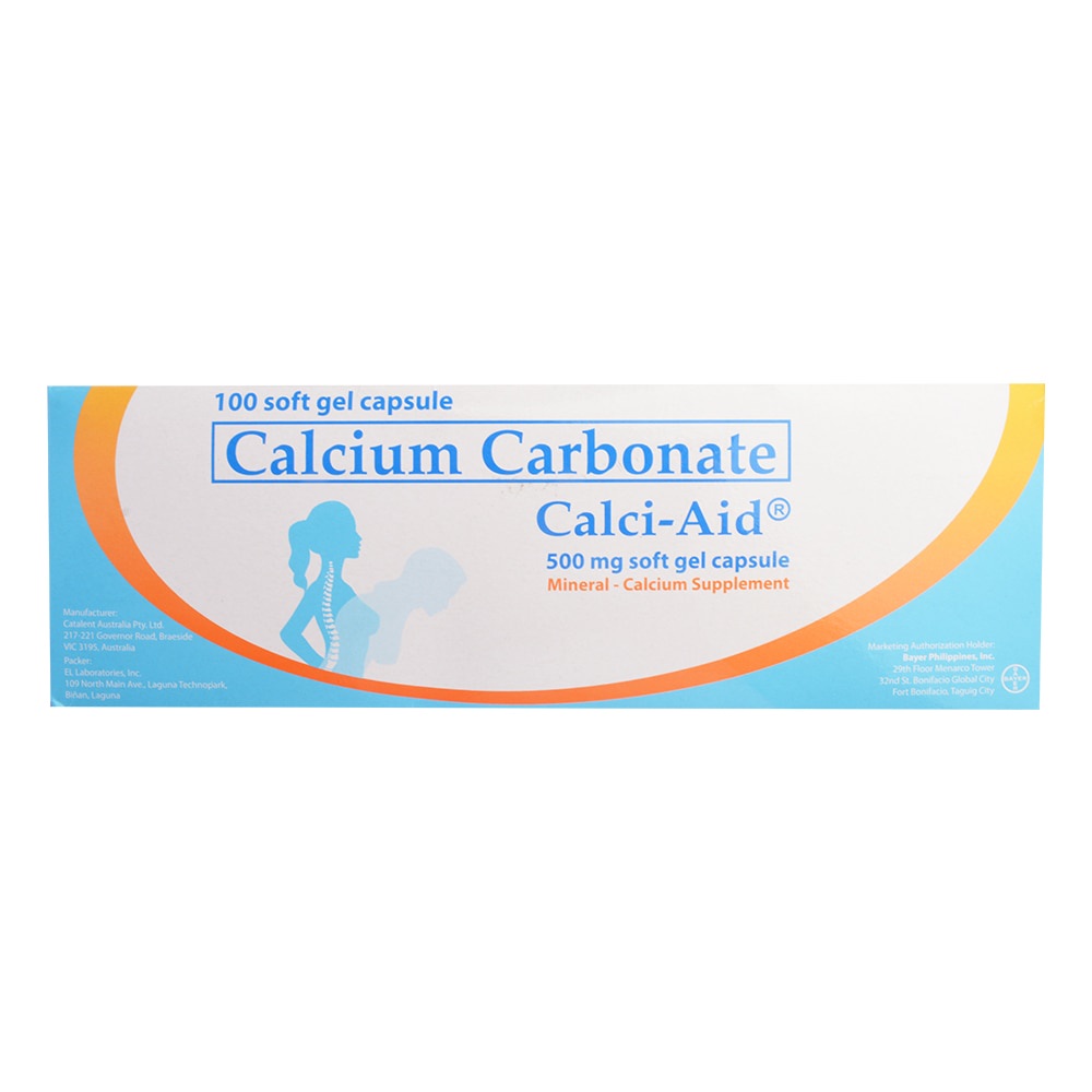 CALCI-AID 500mg Soft Gel Capsule (Sold per capsule) | Shopee Philippines