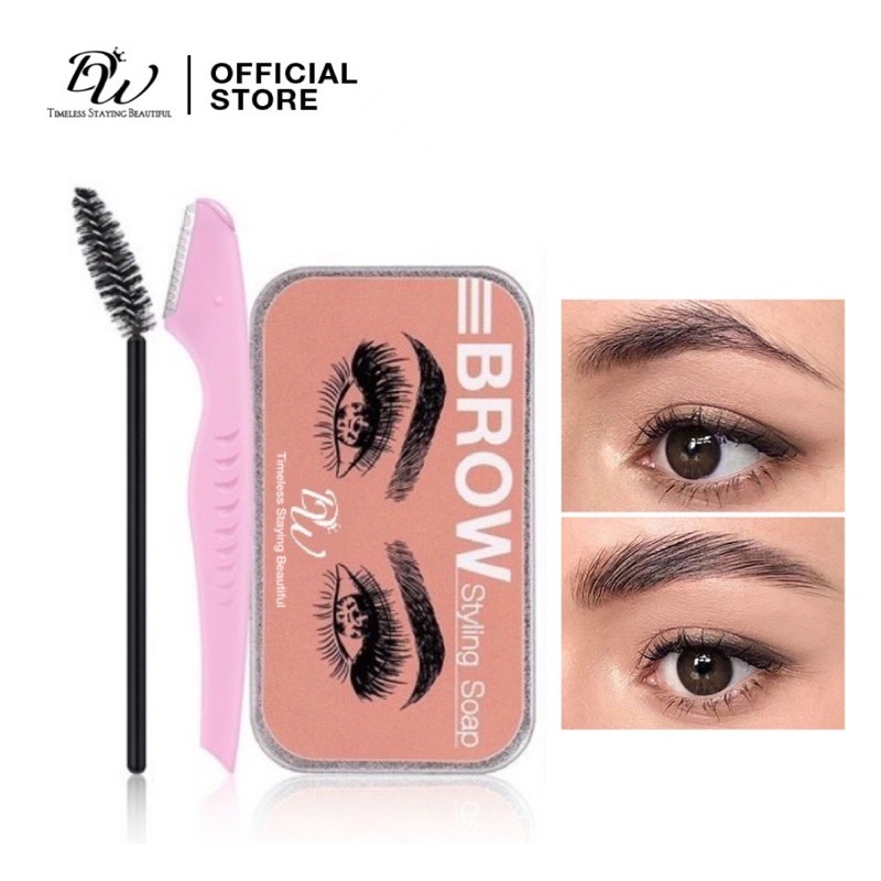 DW Eyebrow Styling Soap W/Brush & Eyebrow Trimmer Eye Brow Sculpt Wax ...
