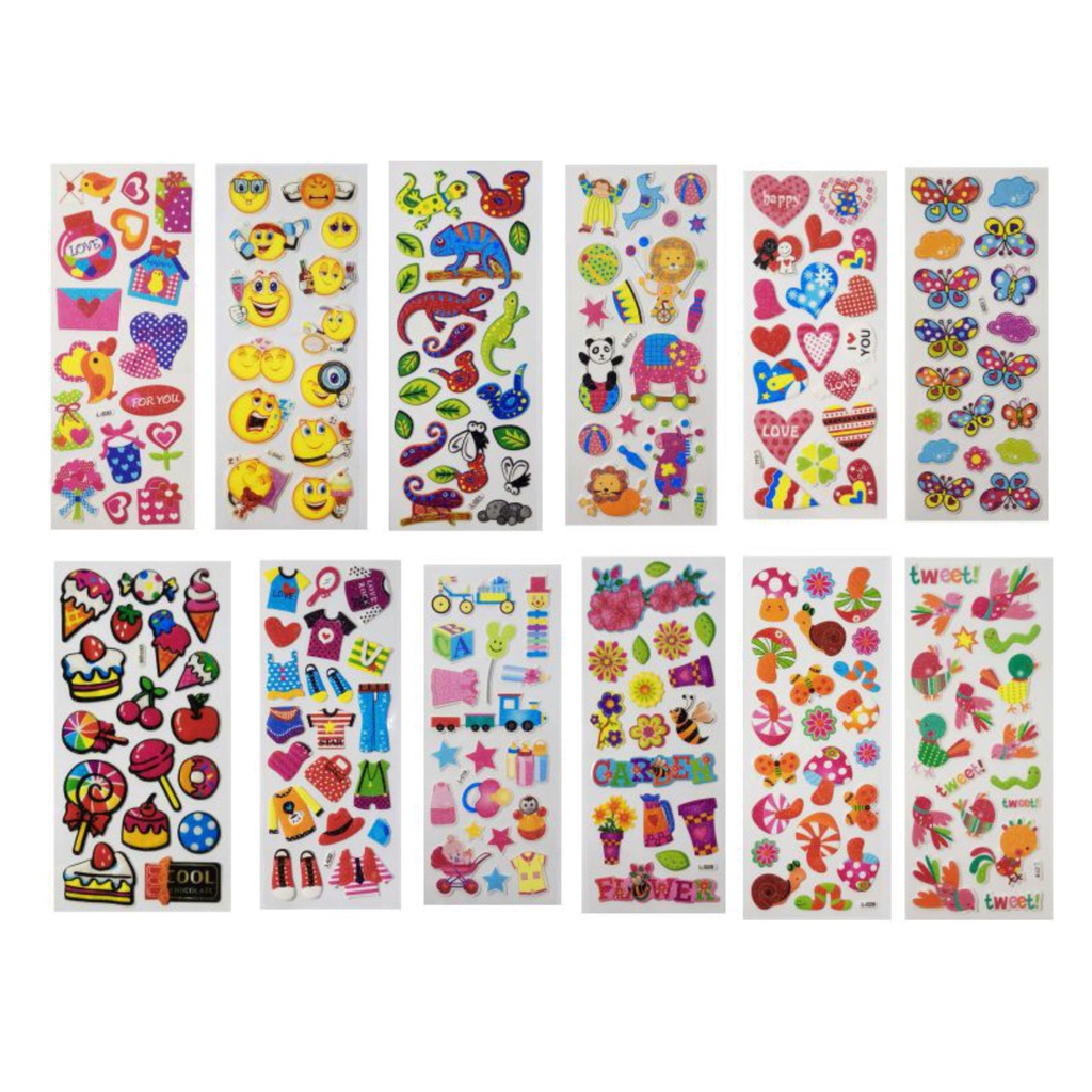 Sticker Embossed Picture Paste Sticker Children Character Size L ...