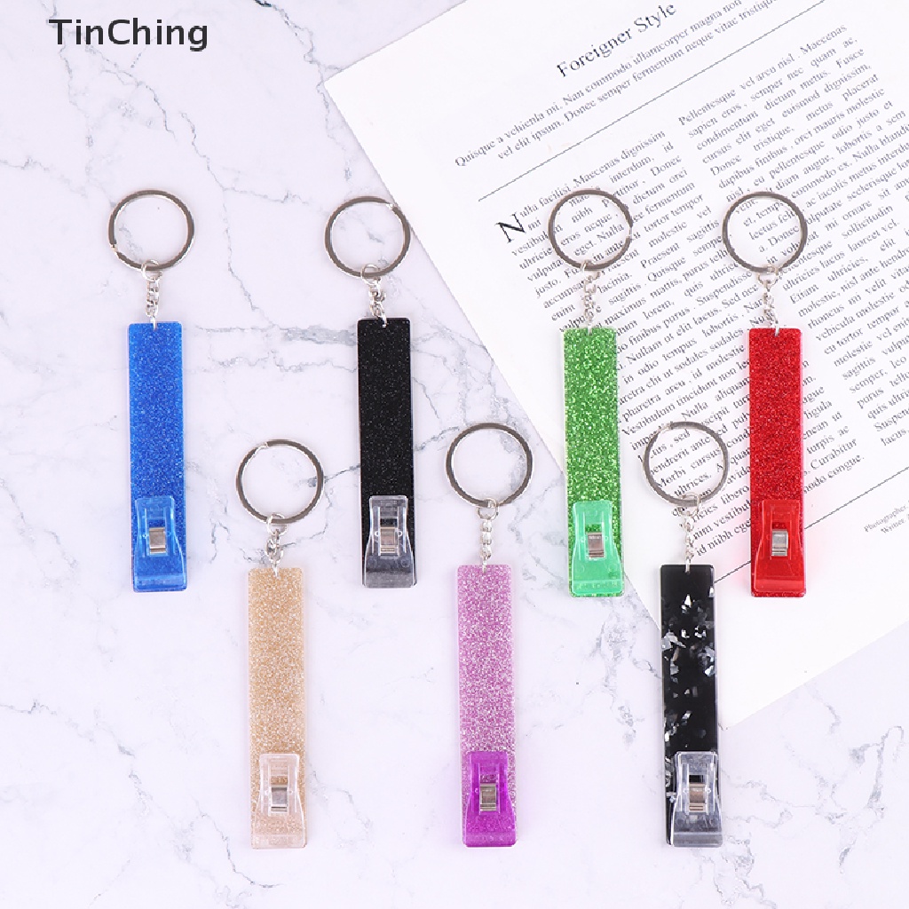 [TICHIN] Acrylic Card Grabber Keychain Atm Card Grabber Plastic Clip ...