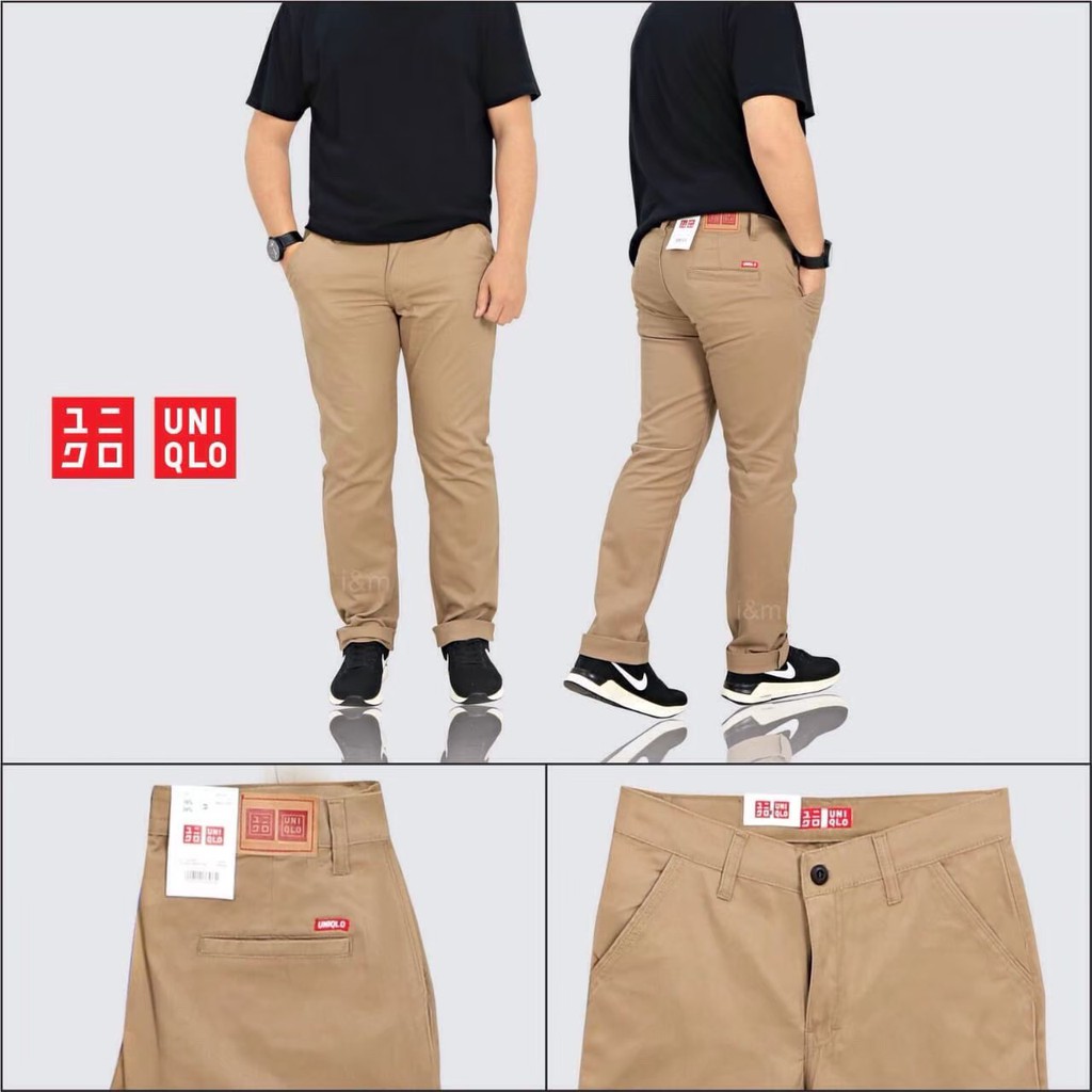 Uniqlo Men's Long chino Pants Original Men's chino Pants Mocca Color ...