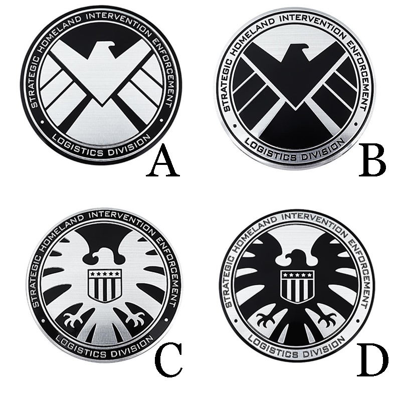 1 Aluminum Avengers SHIELD S.H.I.E.L.D Emblem Badge Sticker | Shopee ...