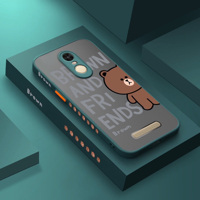 Xiaomi Redmi Note 3 Pro Note 2 Case Bear Patten Frosted Transparent Hard Side Full Cover Camera ...