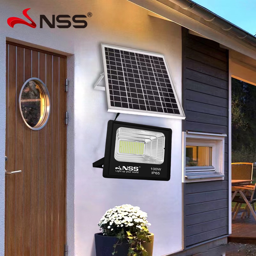 NSS Solar light 100W waterproof LED solar flood light HP Solar Panel ...