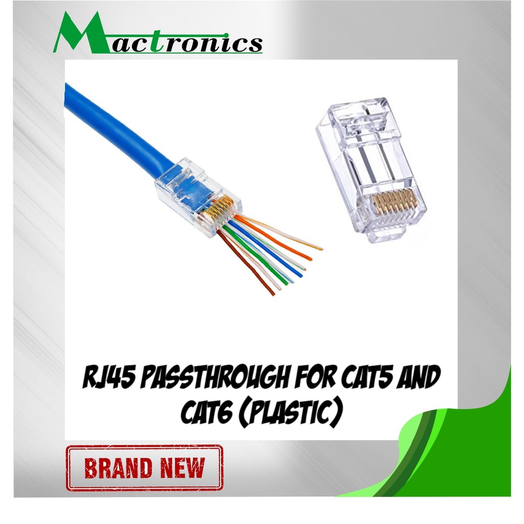 RJ45 PASS THROUGH FOR CAT 6 (PLASTIC) / PASSTHROUGH / TAGUSAN OR NON ...