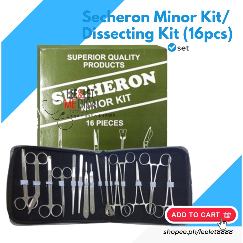Secheron Minor Kit/ Dissecting Kit (16pcs) without Blade | Shopee ...