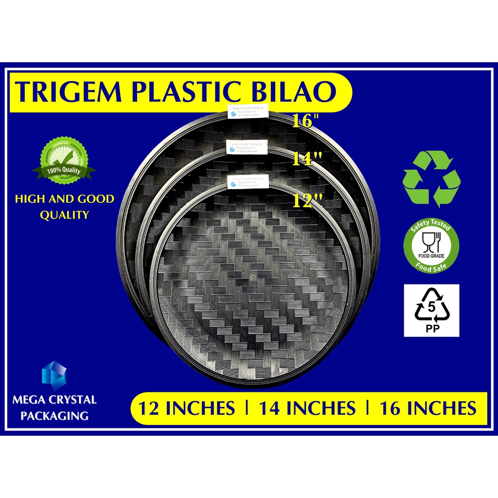 TRIGEM Re Useable Plastic BILAO 12 inches / 14 inches / 16 inches ...