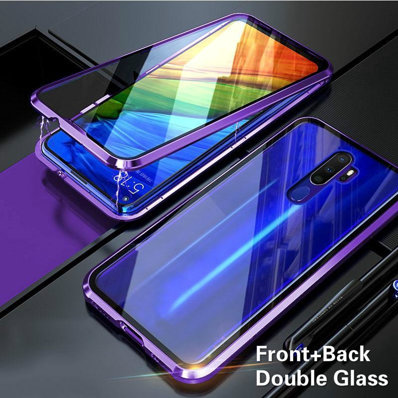 Case OPPO A5 A9 2020 Double Sided Front + Back Glass Magnetic ...