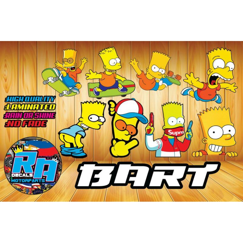 Bart Simpson Sticker (8pcs) | Shopee Philippines