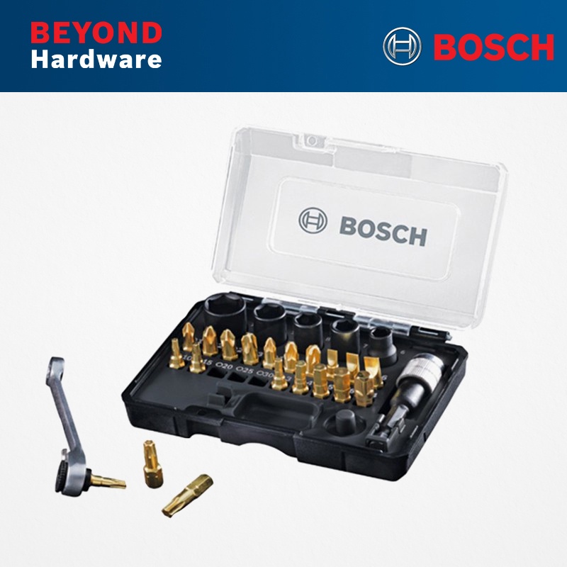 BOSCH 27pcs Screwdriver Bit & Ratchet Set | Shopee Philippines