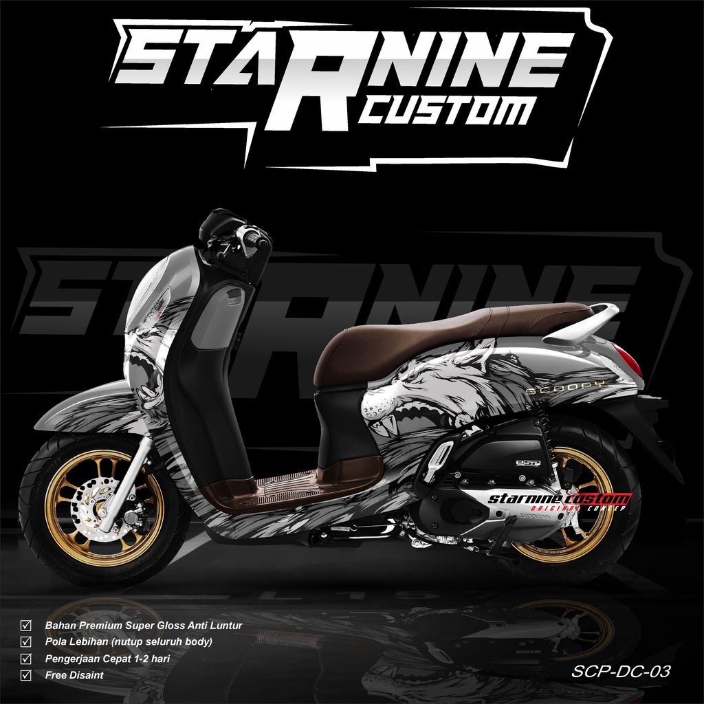Scoopy wolf decal 2020-2021 full body sticker cool scoopy | Shopee ...