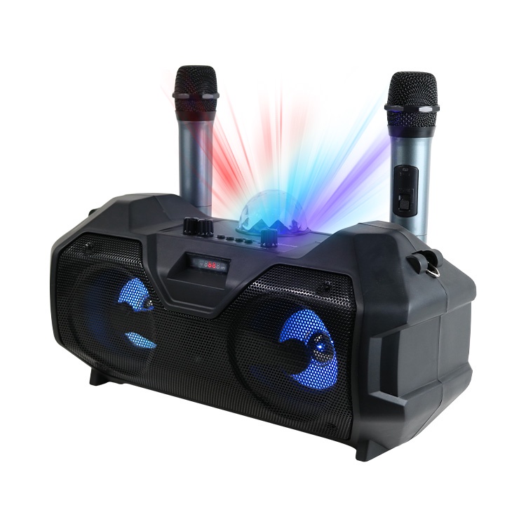 ZQS4240 Dual Bluetooth Speaker With 2 Wireless Microphones Outdoor ...