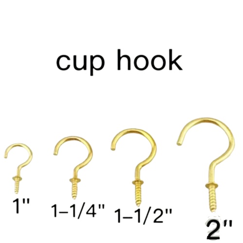 Cup Hooks Gold Brass PER BOX | Shopee Philippines