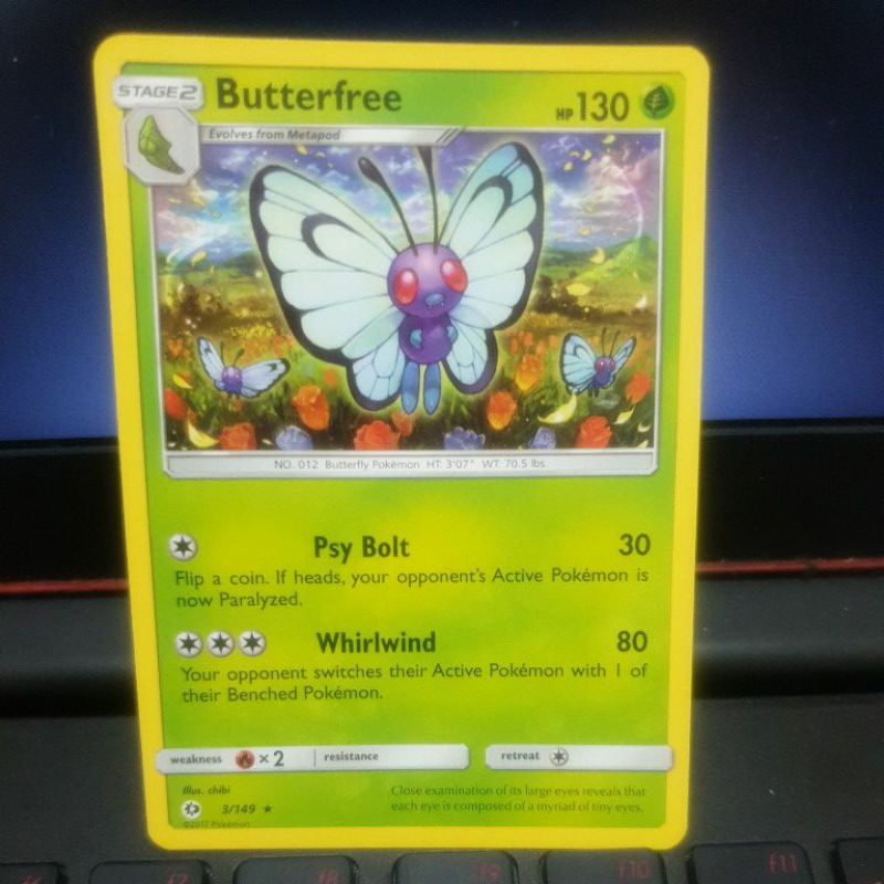 Butterfree - 3/149 - Rare Sun & Moon (Base Set) | Shopee Philippines