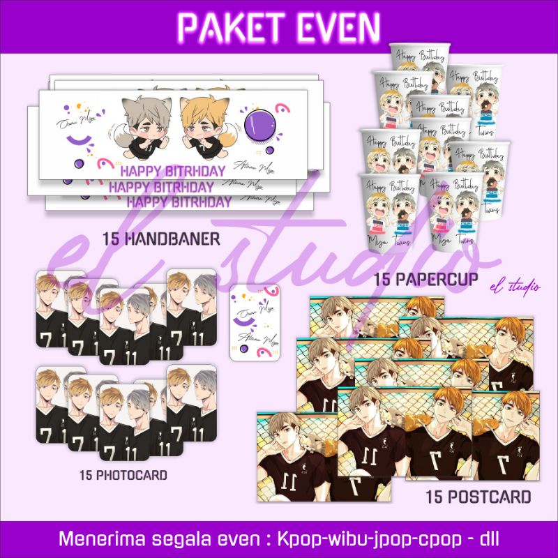 Kpop, Wibu, etc. Event Packages (Papercups, Handbanners, Postcards ...