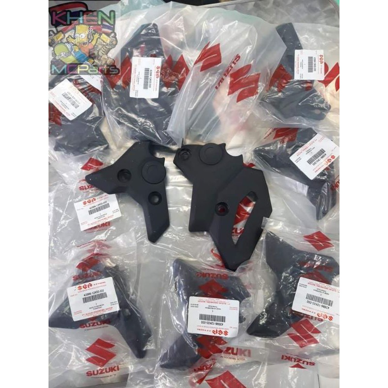 frame cover /footrest guard pair raider 150 fi genuine stock ..all ...