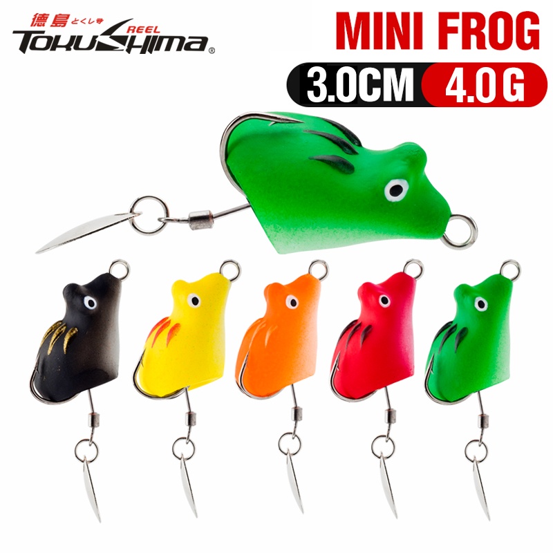 1PCS 3D Eyes 3cm 4g Likelife Skin Mini Soft Frog Fishing Lure With ...