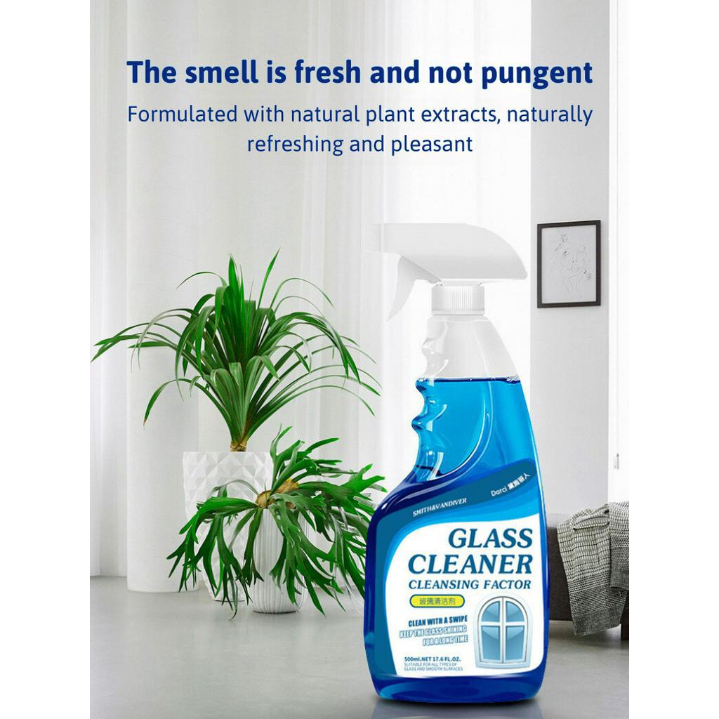 500ml Glass Cleaner For Windows Bathroom Mirrors Glass Cleaner For ...