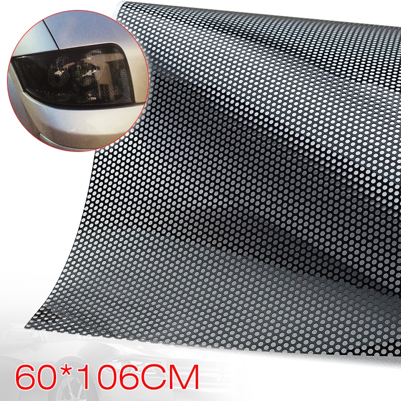 60 x 160cm Car Headlight Tint Perforated Cutout Film Mesh Like Fly Eye ...
