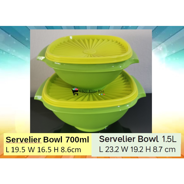 Tupperware Servelier Bowl 700ml and 1.5L | Shopee Philippines