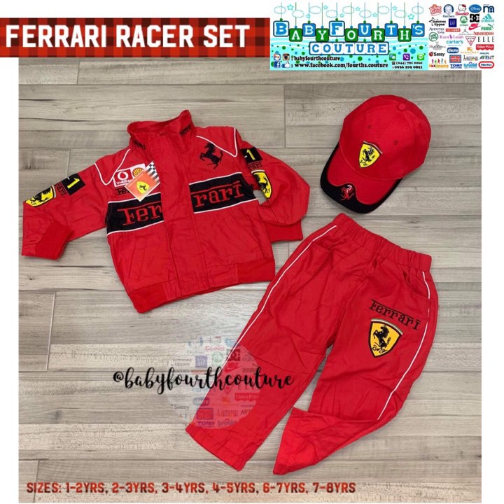 COD Childrens Boys Kids Red Formula 1 Racing Driver Overalls Costume ...