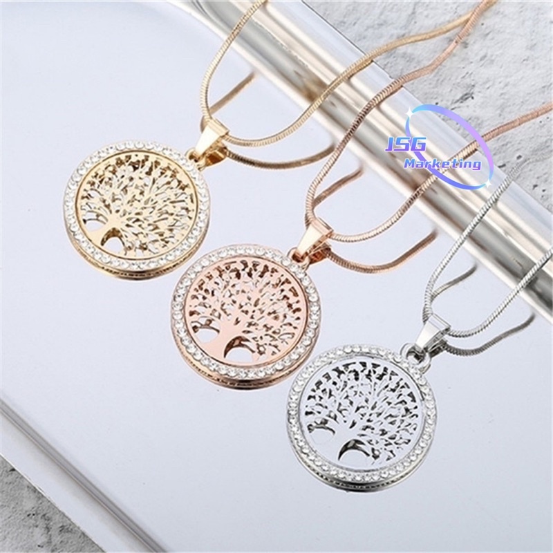 24K Money Tree Pendant Necklaces for Good Luck Feng Shui Money Tree ...