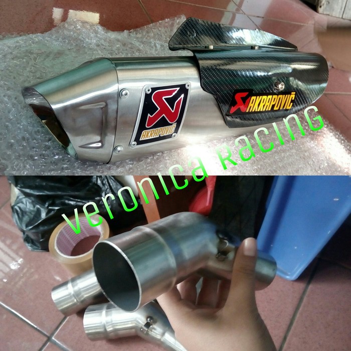 Exhaust Akrapovic GP New Slip on Ninja 250fi/karbu/Z250, Ninja RR Mono ...