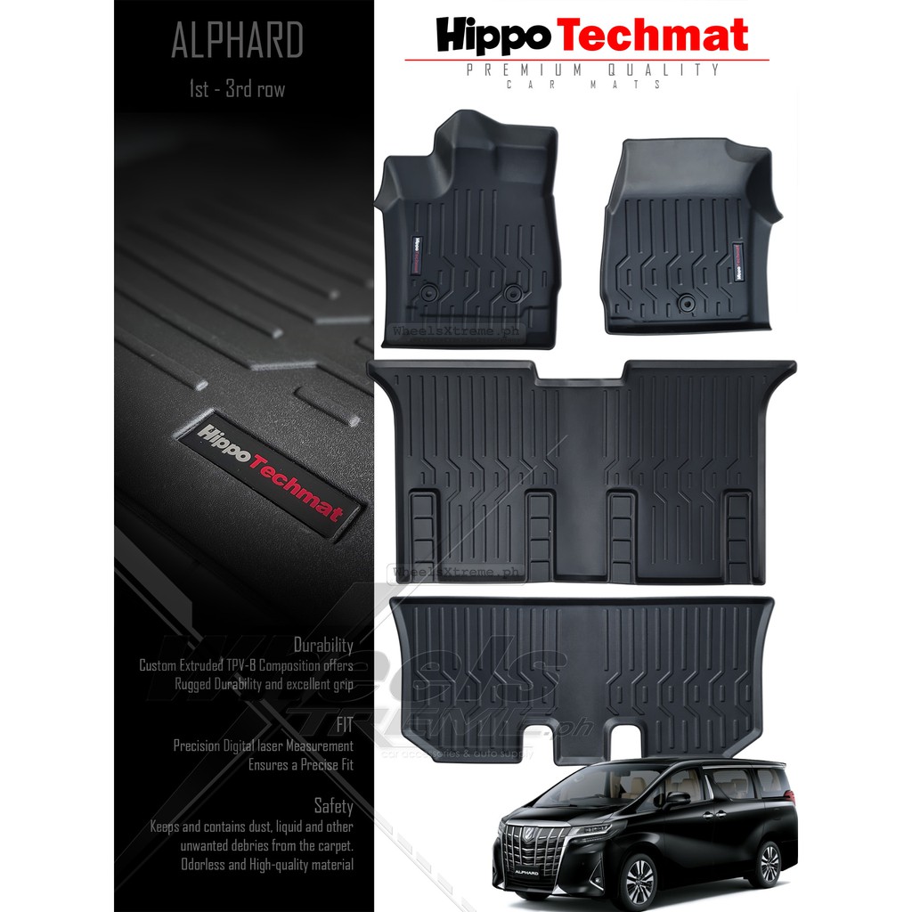 Toyota ALPHARD 2015-2022 1st - 3rd Row Hippo Techmat Floor Liner Deep ...