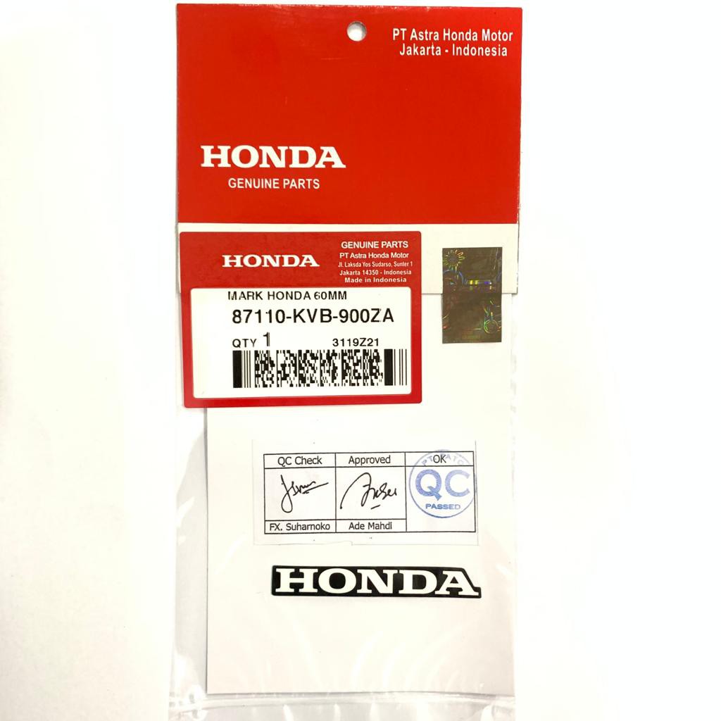 ORIGINAL 60MM HONDA WRITING MARK LOGO STICKER 87100-KVB-900ZA | Shopee ...