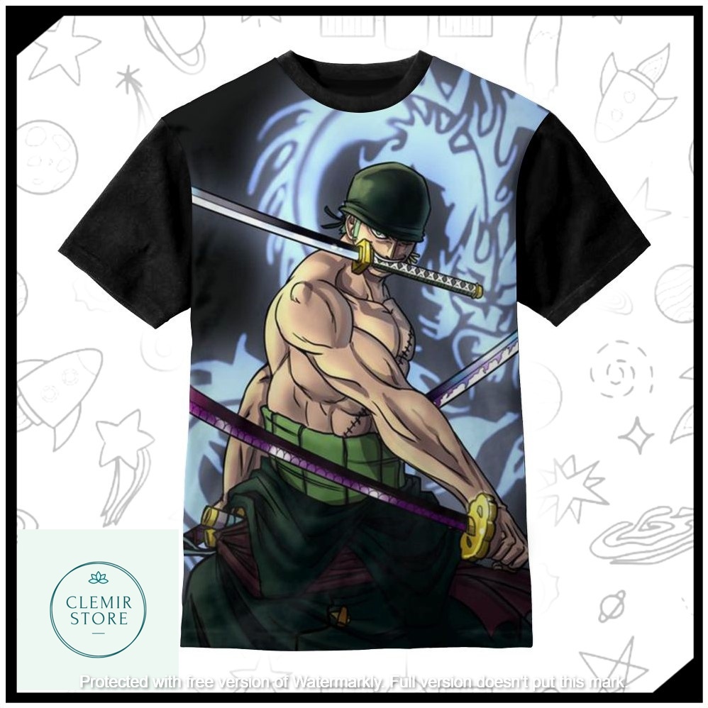 Kids 3D T-Shirt | Printing Clothes - Zorro Anime Clothes/Roronoa Zoro ...