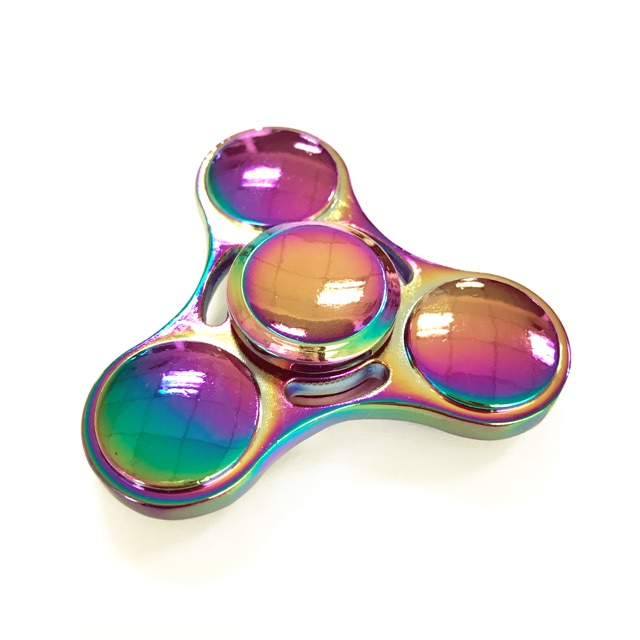 Rainbow Metallic Fidget Spinner | Shopee Philippines
