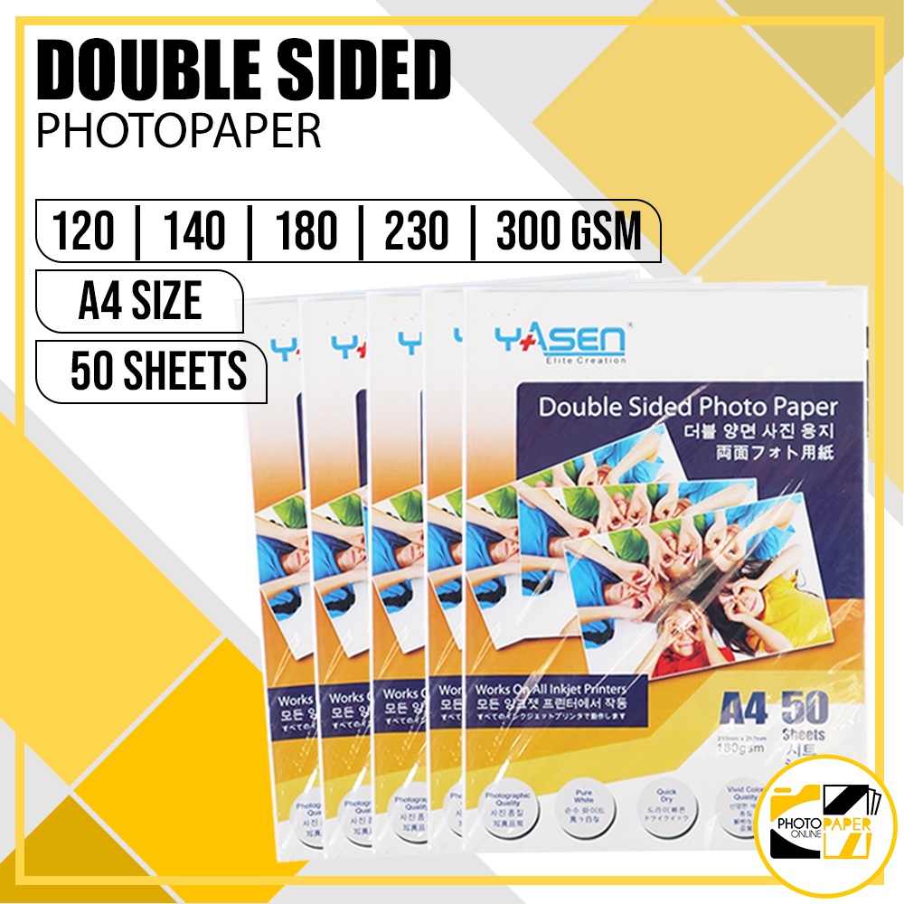 A4 Double Sided Glossy Photo Paper YASEN 50sheets | Shopee Philippines