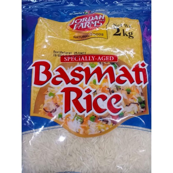 2Kg Jordan Farms Natural Food Specially Aged Basmati Rice Long Grain ...