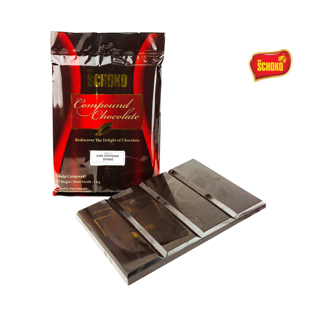 SCHOKO Dark Chocolate Compound Grande 1 Kg / Dark Chocolate / Chocolate ...
