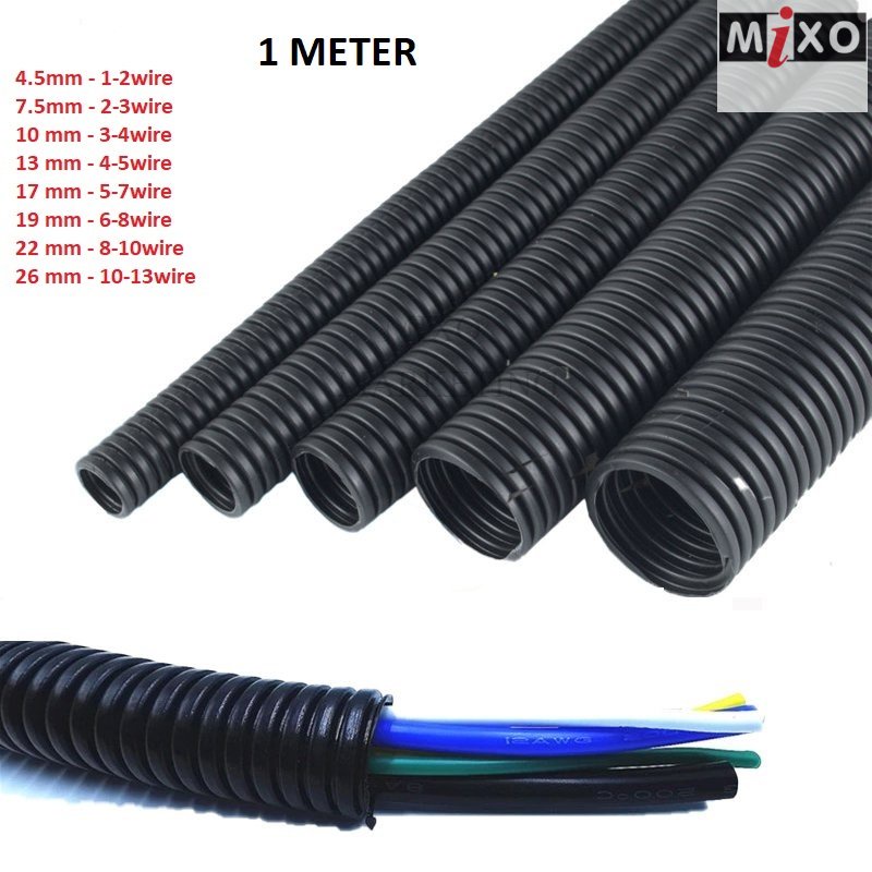 HIGH QUALITY Waterproof Car Wire Hose Flexible Tubing Cable Split Loom ...
