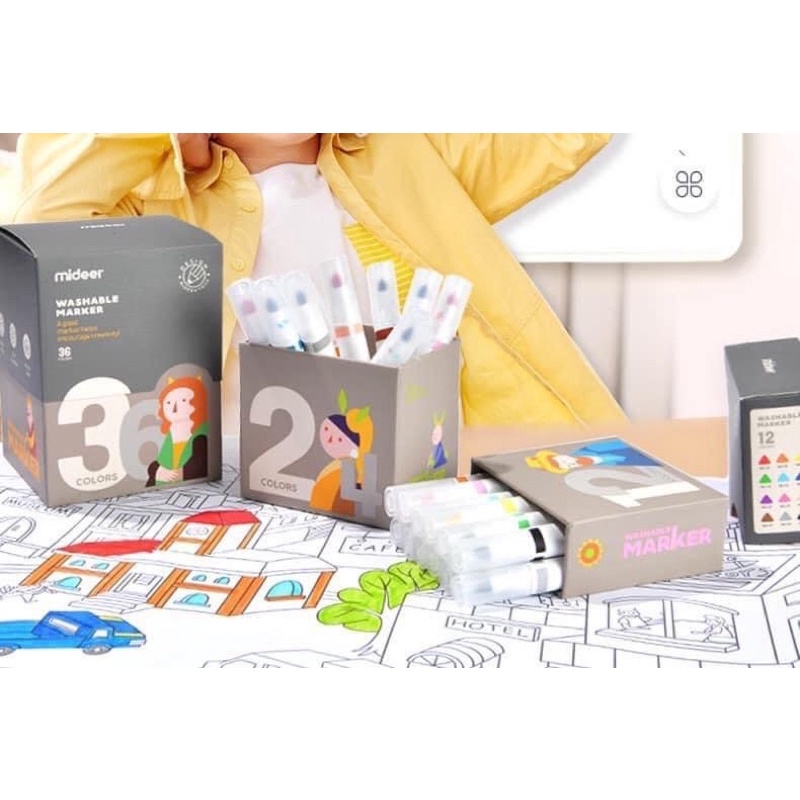 Mideer-12 And 24 Colors Markers | Shopee Philippines