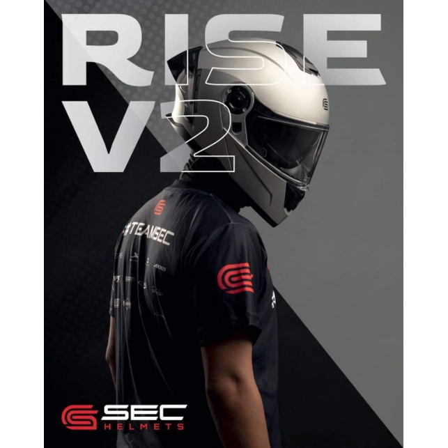 SEC HELMET RISE V2 ( FREE EXTRA LENS/ SPOILER) | Shopee Philippines