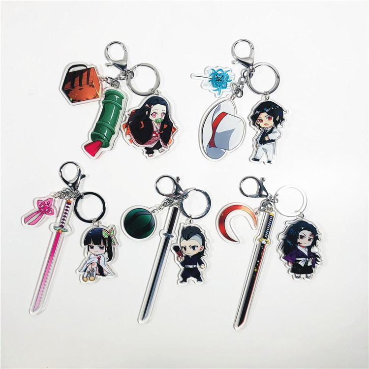 Anime Demon Slayer Kimetsu no Yaiba keychain Kamado Tanjirou Demon ...