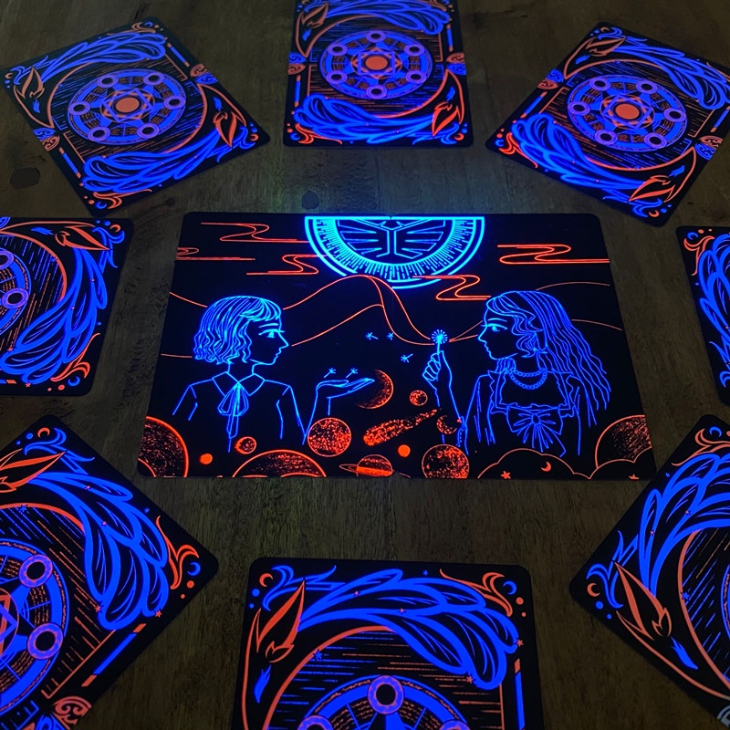 Iris UV Fluorescent Glowing Cardistry Playing Cards | Shopee Philippines