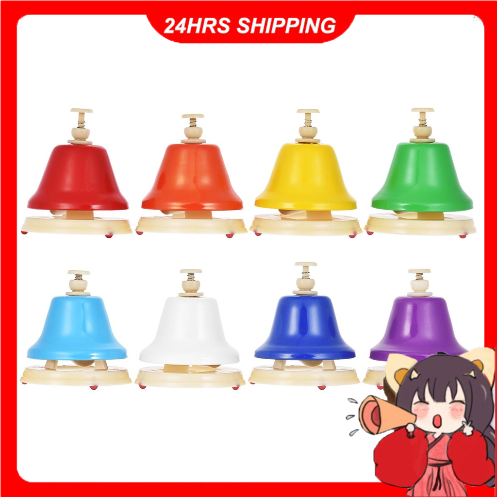 8 Notes Colorful Hand Bells Hand Bell Set Musical Percussion Instrument ...