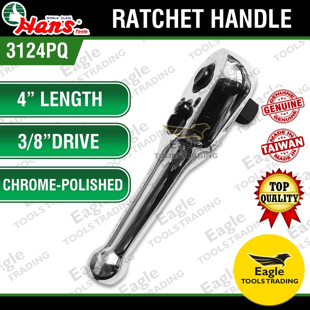 Hans Stubby Ratchet Handle 3/8 inch Drive Ratchet Handle Stubby 4 inch ...