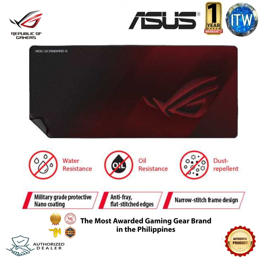ASUS ROG Scabbard II extended gaming mouse pad with protective nano ...