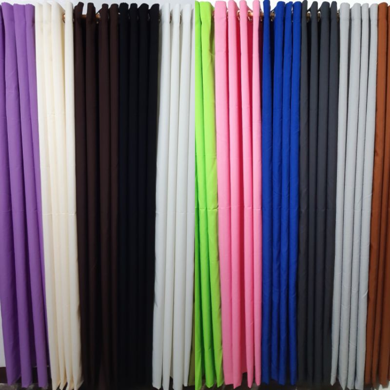 Plain Ring Curtains 8 steal rings 8ft-9ftlenght 56 inches width us ...