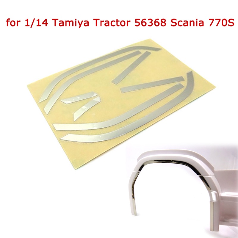 Front Wheel Eyebrow Decoration Sticker Metal Sticker for 1/14 Tamiya ...
